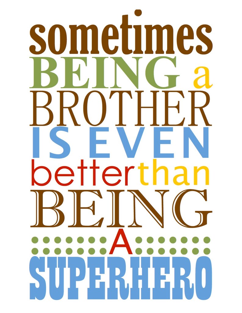 Being a Brother Artwork - Etsy