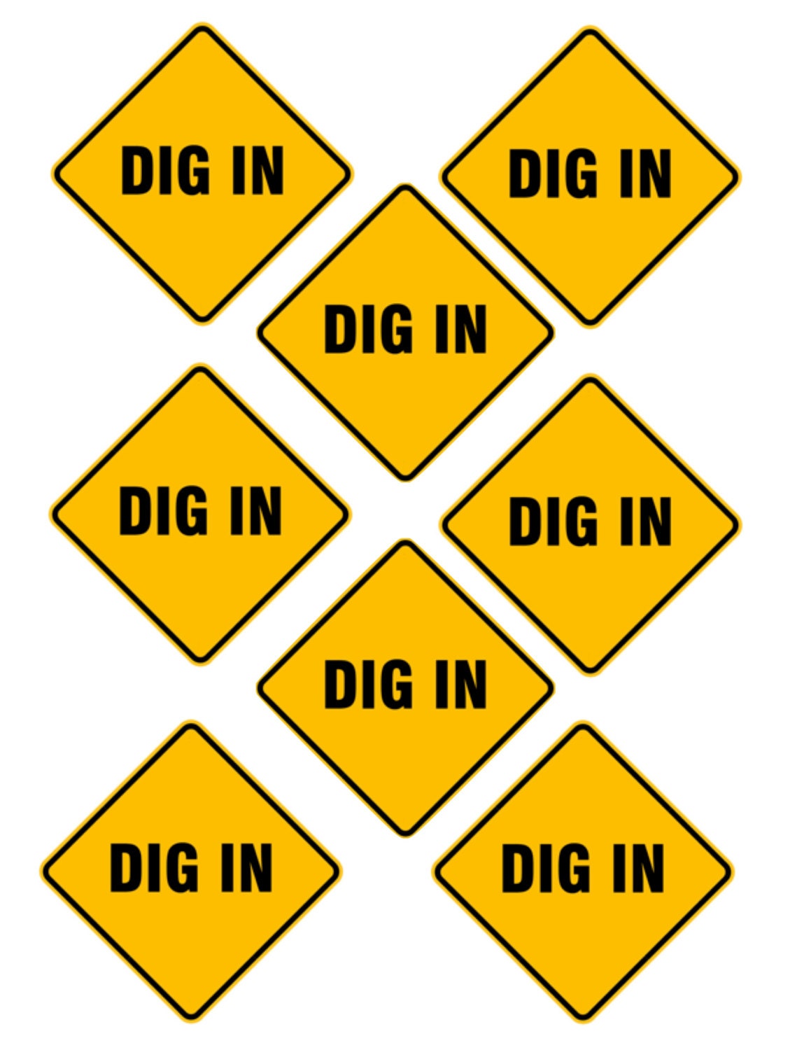 Construction Sign: Dig In - Etsy