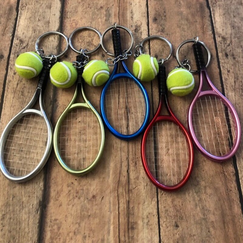 Tennis Racquet Keychain - Etsy