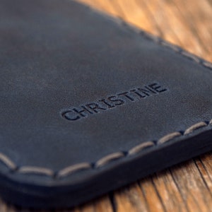 PERSONALIZED Simplistic Leather Wallet, Unisex Pouch, Credit Card Cash ...