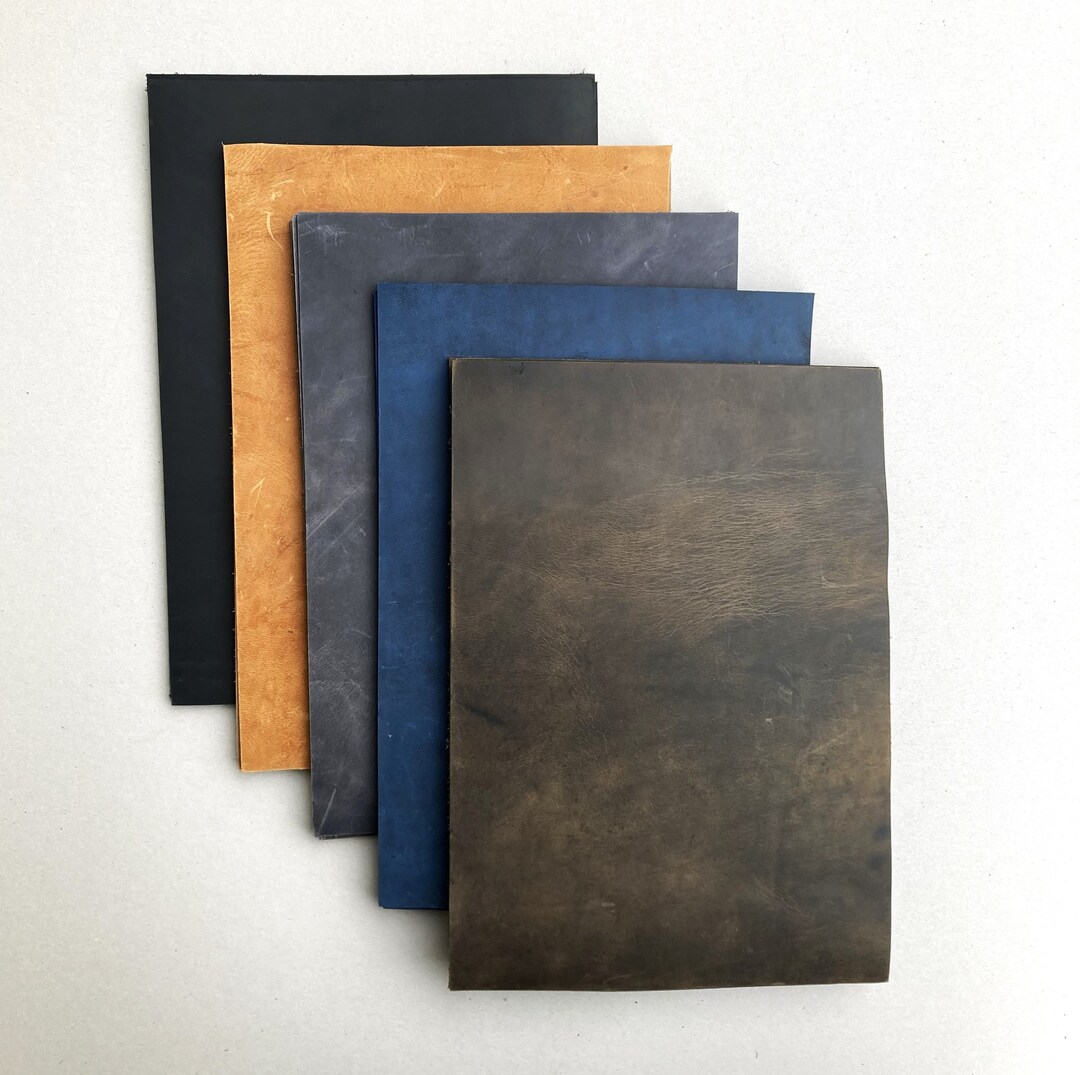 Mix Crazy Horse Leather Pieces for Your Hobby, Projects. 3 Pieces in a ...