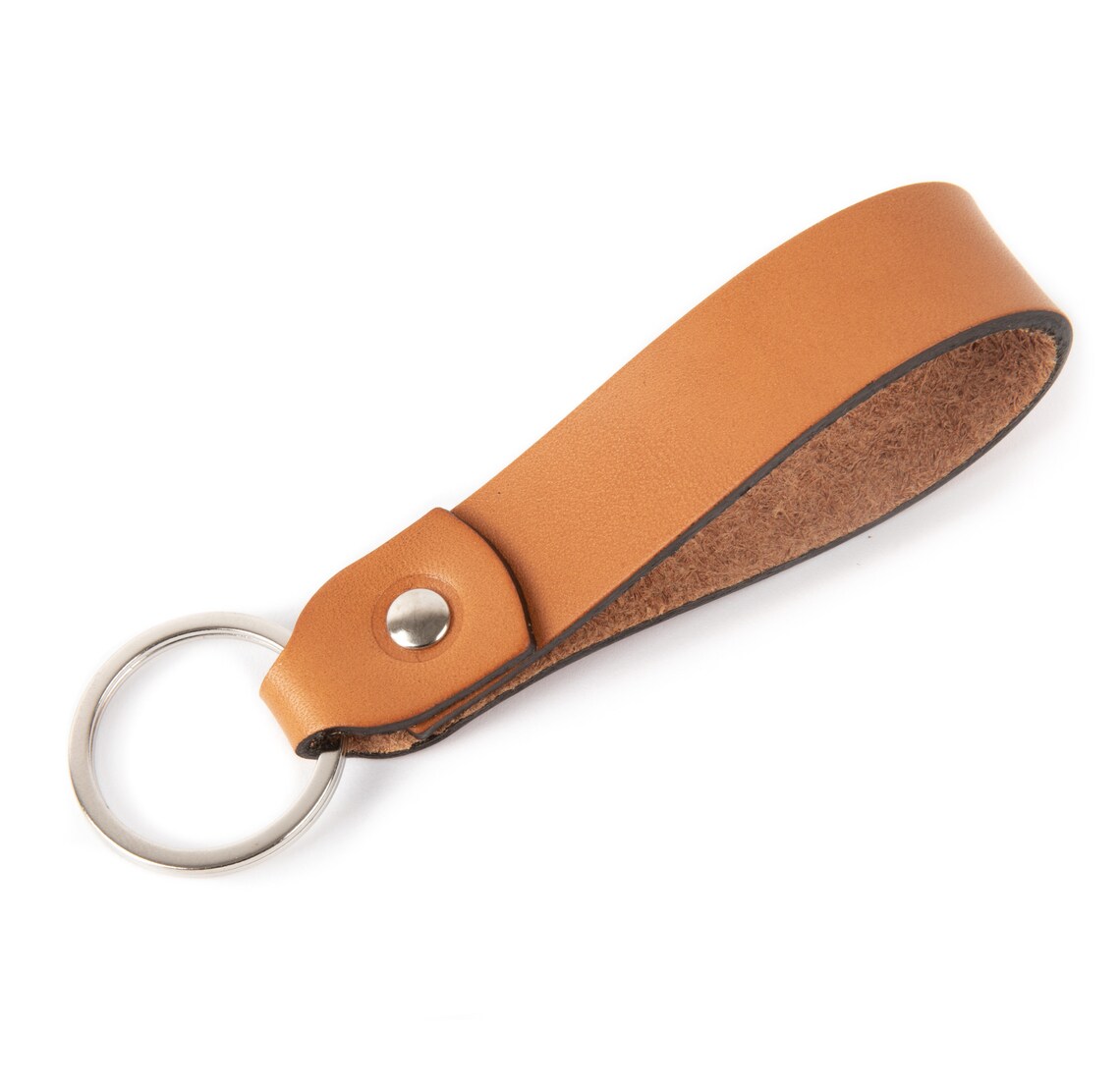 Personalized Leather Key Fob, Gift, Custom Drop Shape Ring, Clip ...