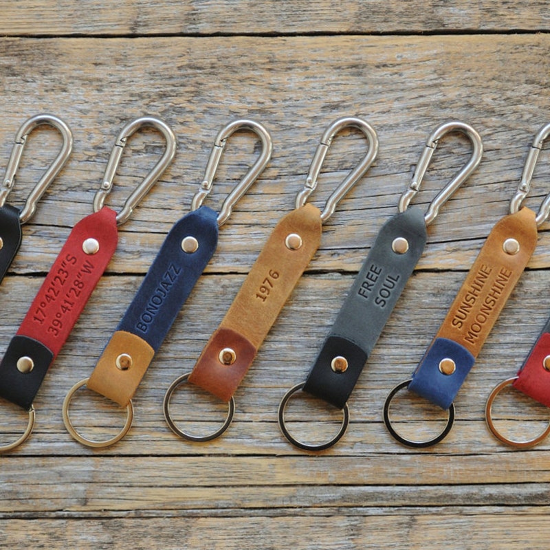 Leather Keyring - Etsy