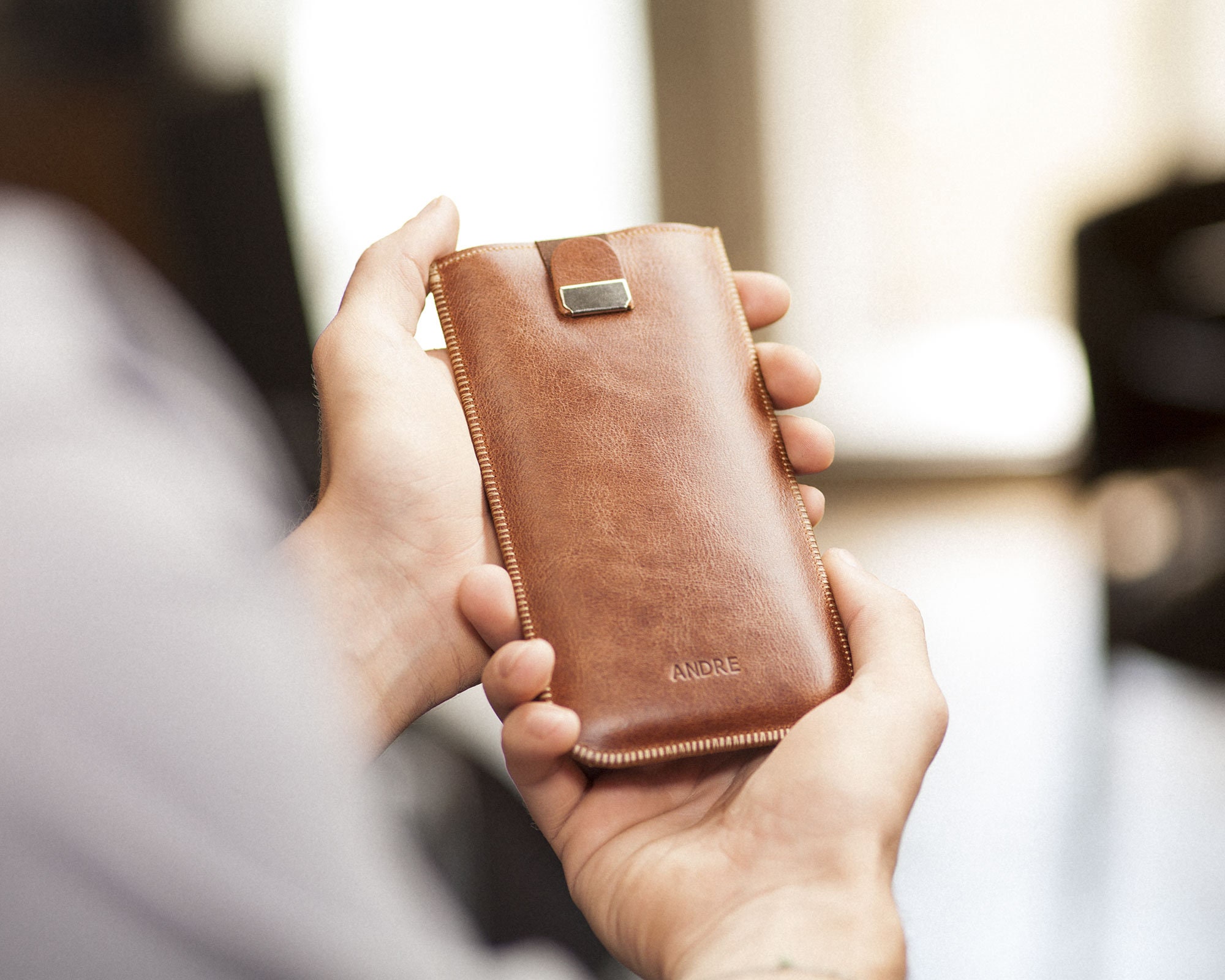 Braunes Leder Hülle Etui für Fairphone Lederschale Tasche - Etsy.de