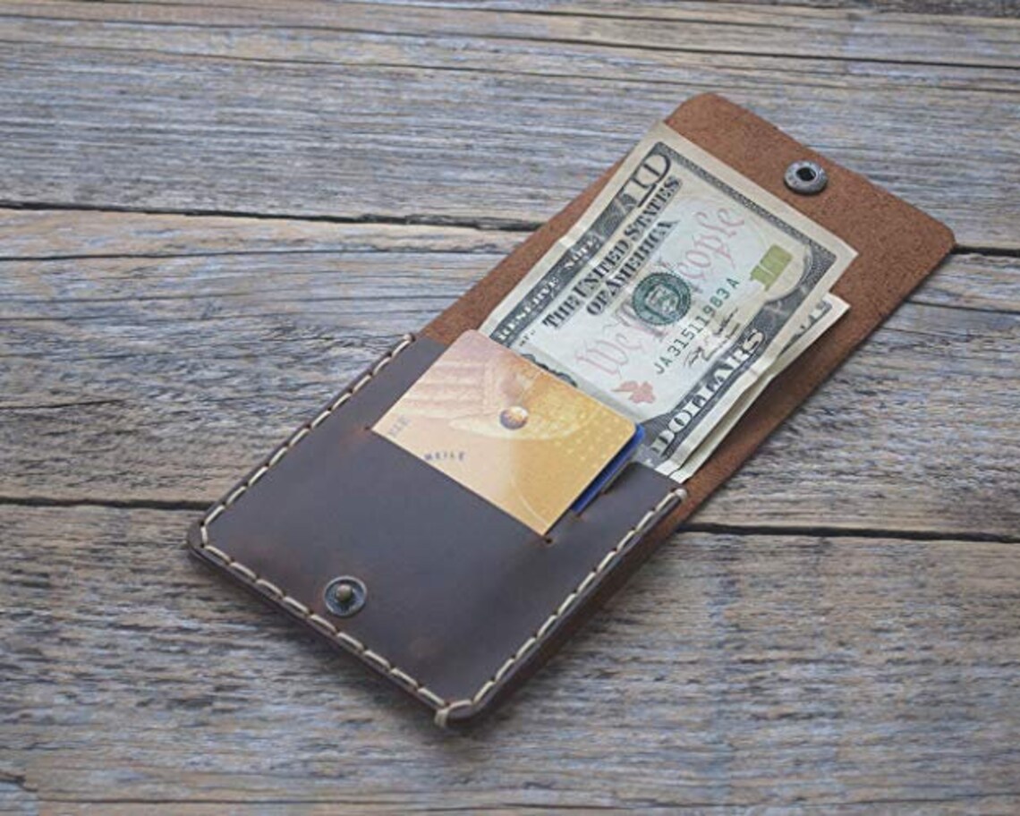 Italian Leather Wallet. Handmade in Europe. Brown Credit Card - Etsy