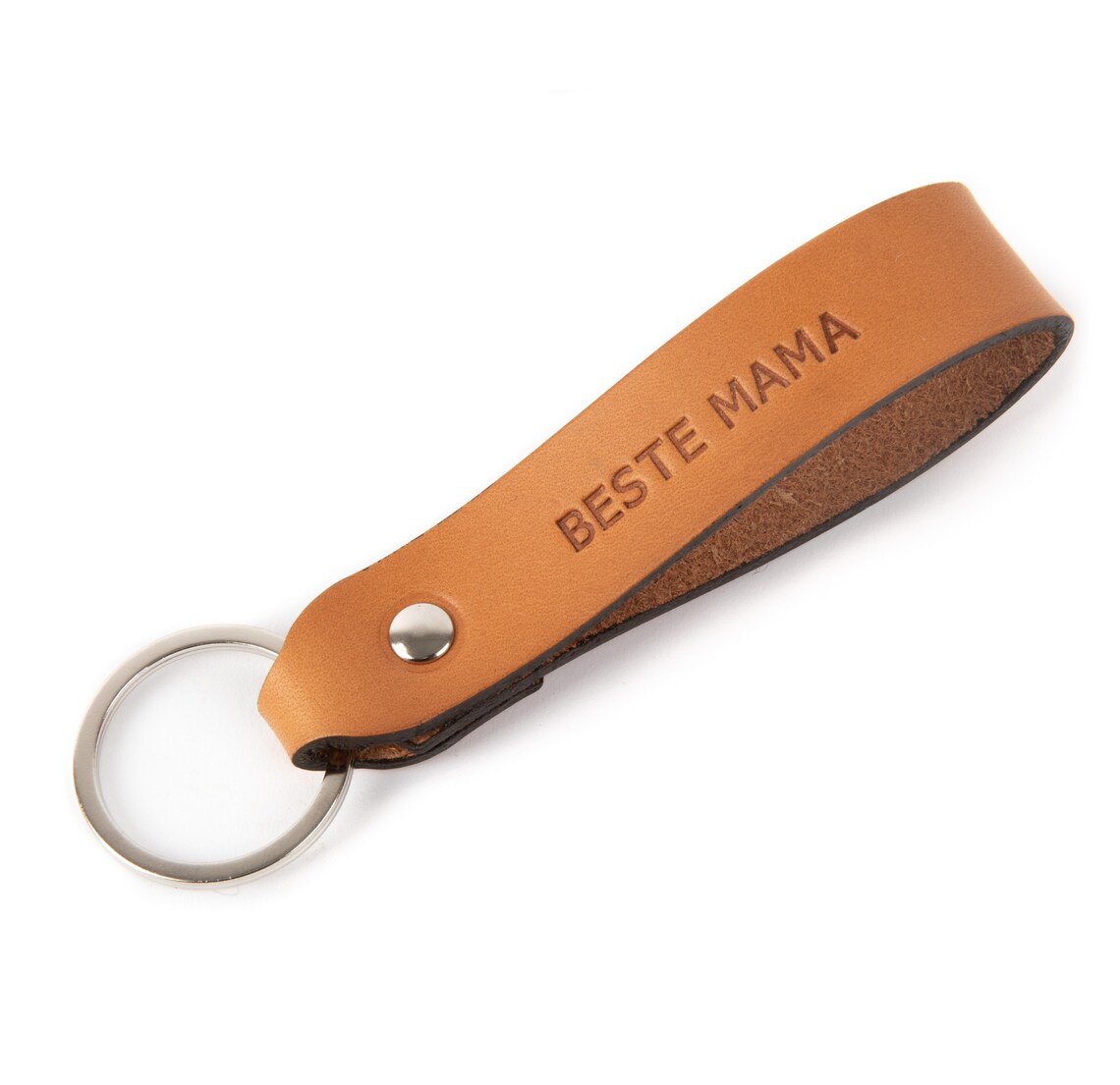 Personalized Leather Key Fob, Gift, Custom Drop Shape Ring, Clip ...