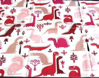Pink Dinosaur Fabric - Etsy