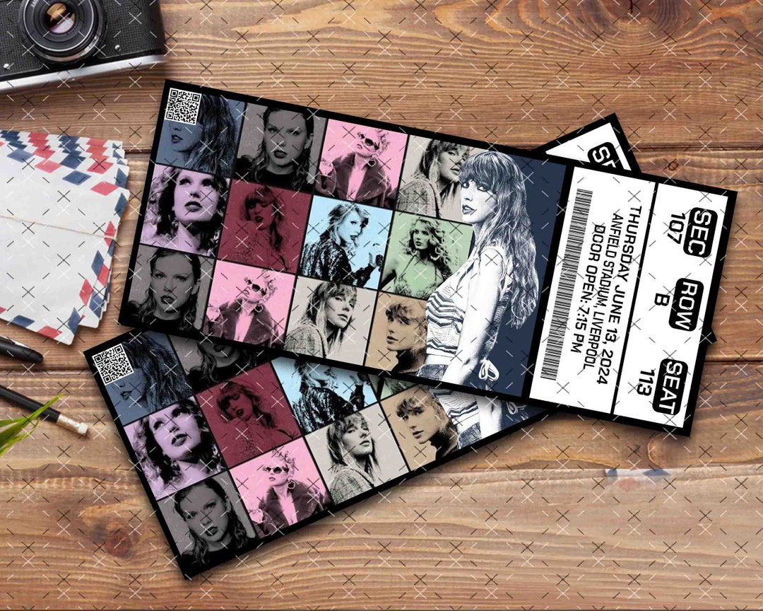 Custom Printable Taylor Swift Ticket the Eras Tour 2024 Concert Show ...