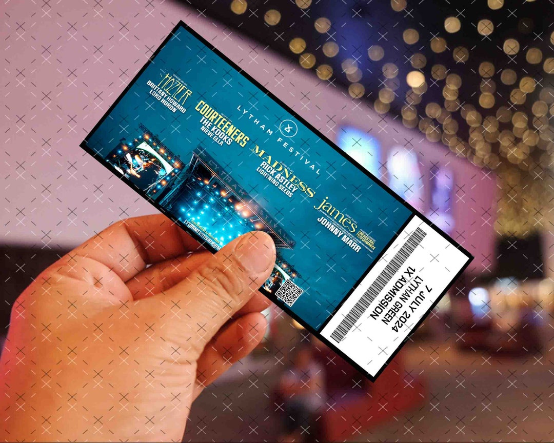 Custom Printable Lytham Festival Ticket Music Concert Show Pass 2024 ...