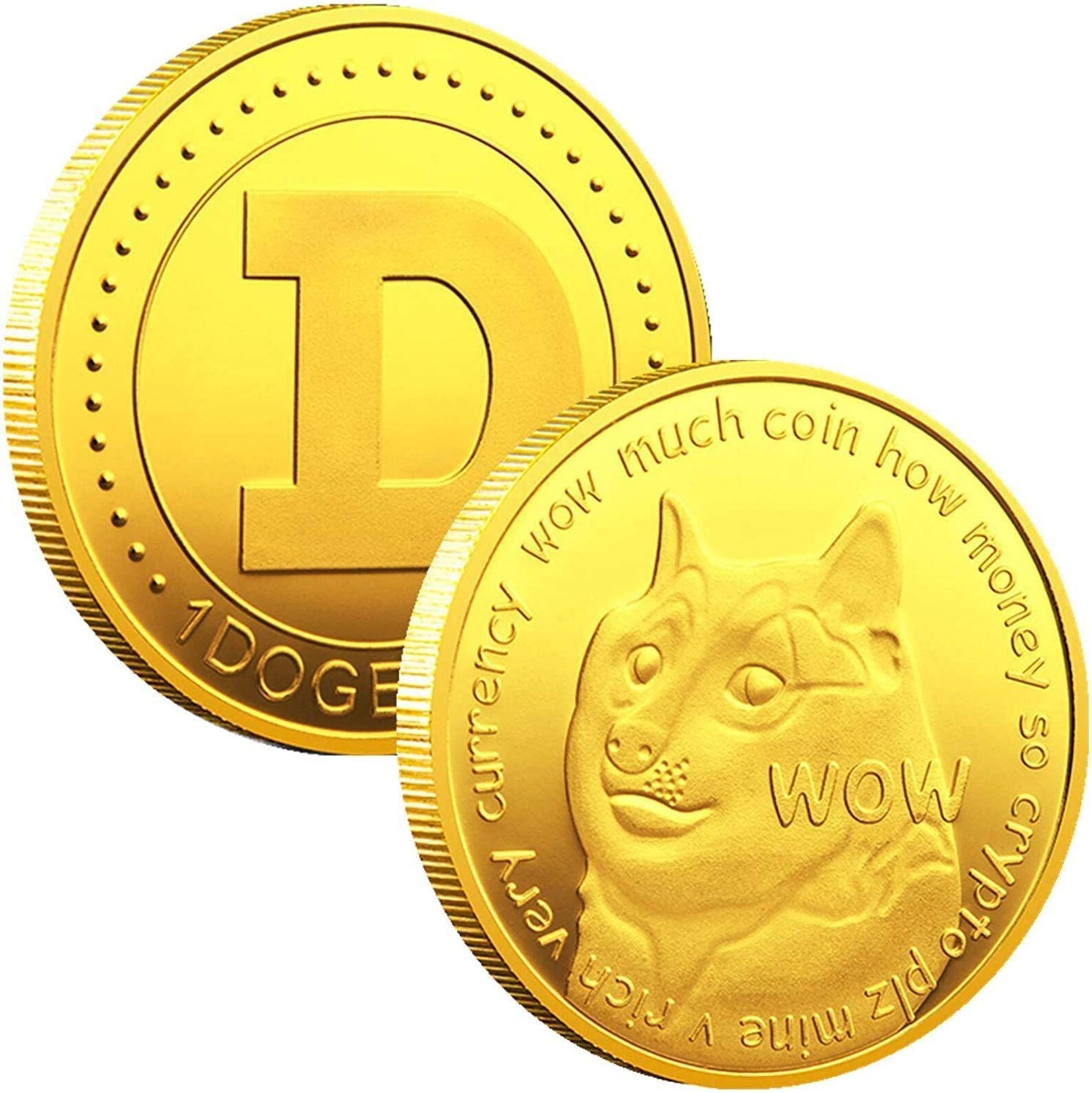 USL Dogecoin Commemorative Coin Gold Plated Doge Coin - Etsy UK
