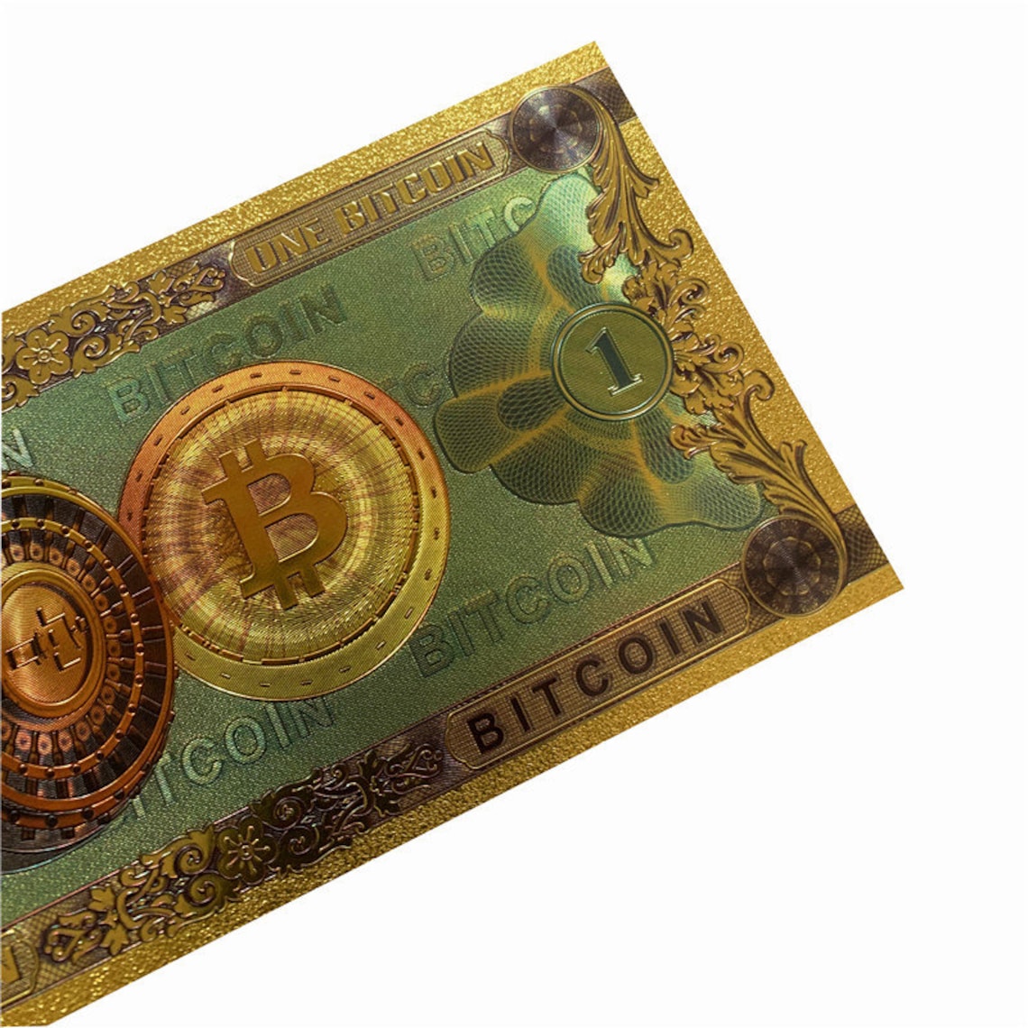 Bitcoin Bank Note 24 Quilates Gold Leaf chapado 1 Bitcoin - Etsy España
