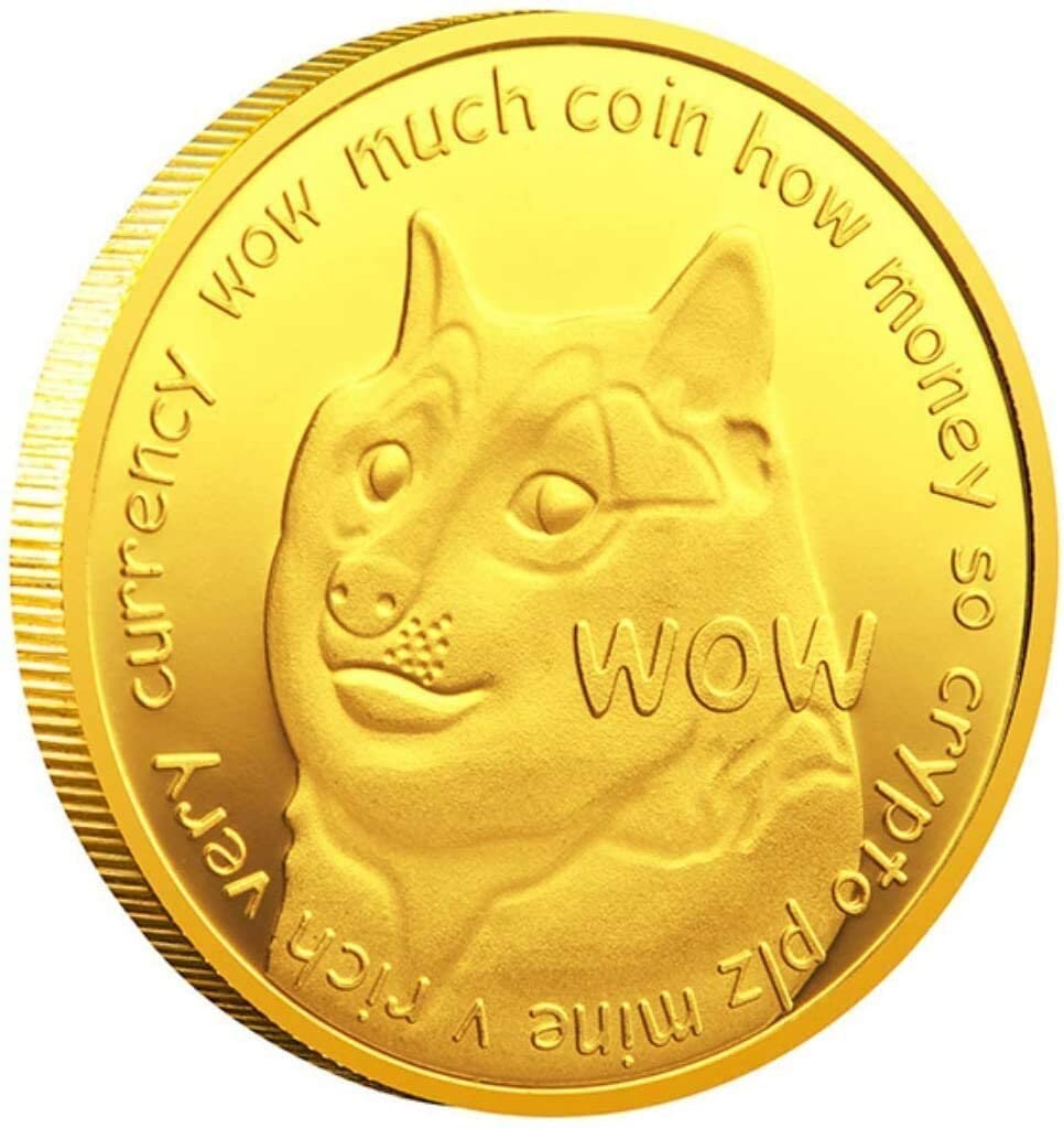 USL Dogecoin Commemorative Coin Gold Plated Doge Coin - Etsy UK
