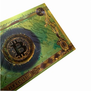 Bitcoin Bank Note 24 Carat Gold Leaf Plated 1 Bitcoin BTC - Etsy