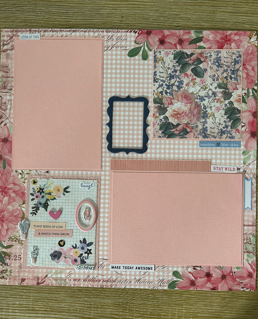 Happy Vibes Scrapbook Layout 12 X 12 Scrapbook Page Make Today Awesome ...