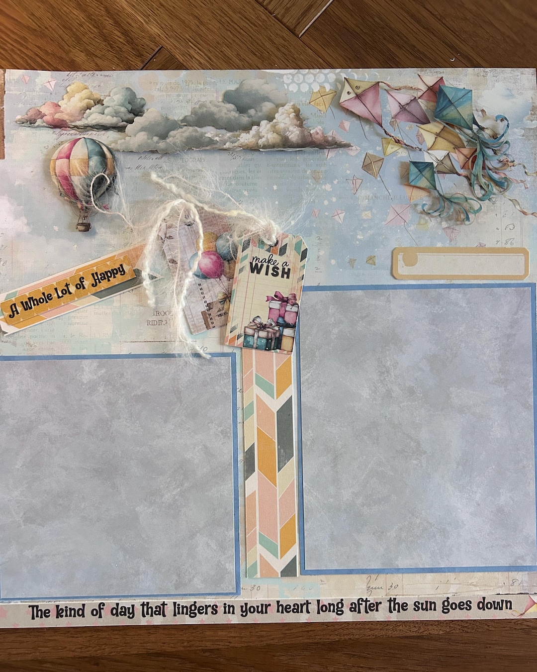 Birthday 12x12 Scrapbook Layout, Scrapbook Page - A Whole Lot of Happy ...