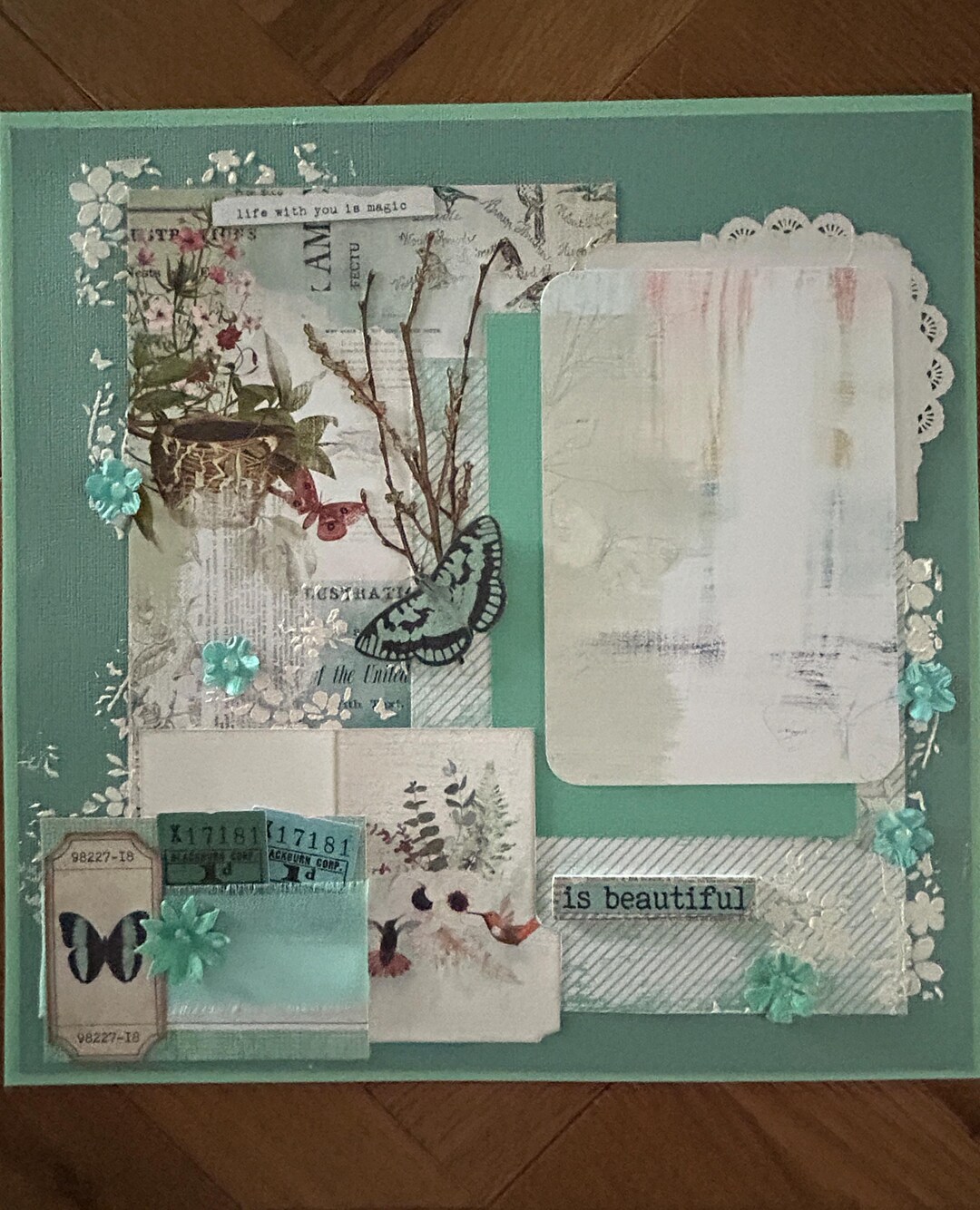 Love and Romance Scrapbook Layout, 12x12 Wedding Scrapbook Page - Life ...