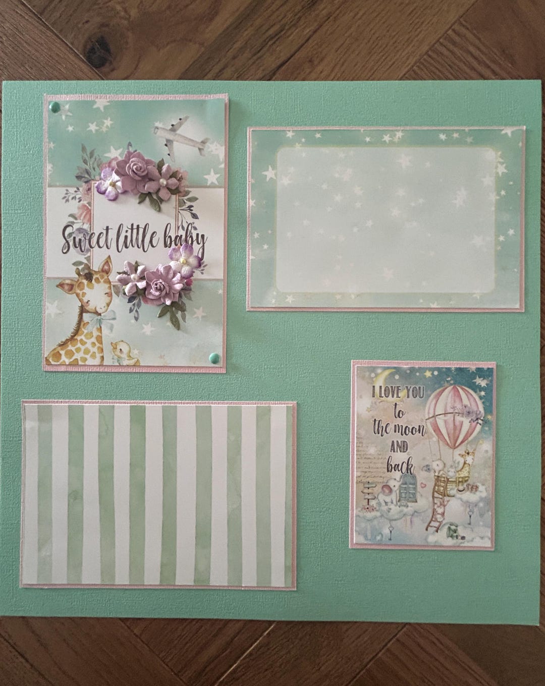 Baby Scrapbook Layout: I Love You to the Moon & Back 12x12 Page - Etsy