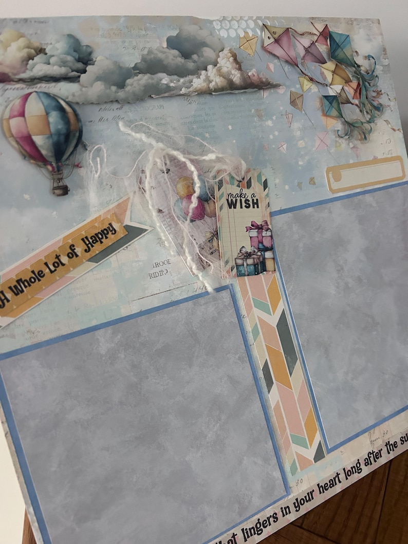 Birthday 12x12 Scrapbook Layout, Scrapbook Page - A Whole Lot of Happy ...
