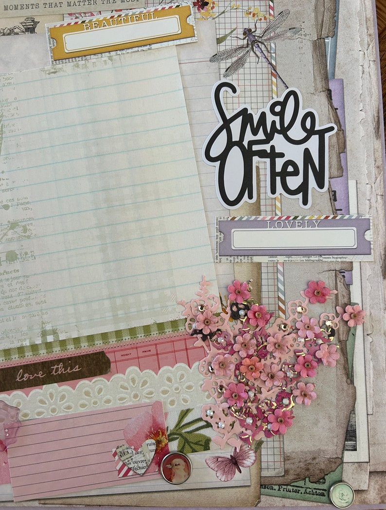 12 X 12 Scrapbook Layout - Scrapbook Page Smile Often - Etsy