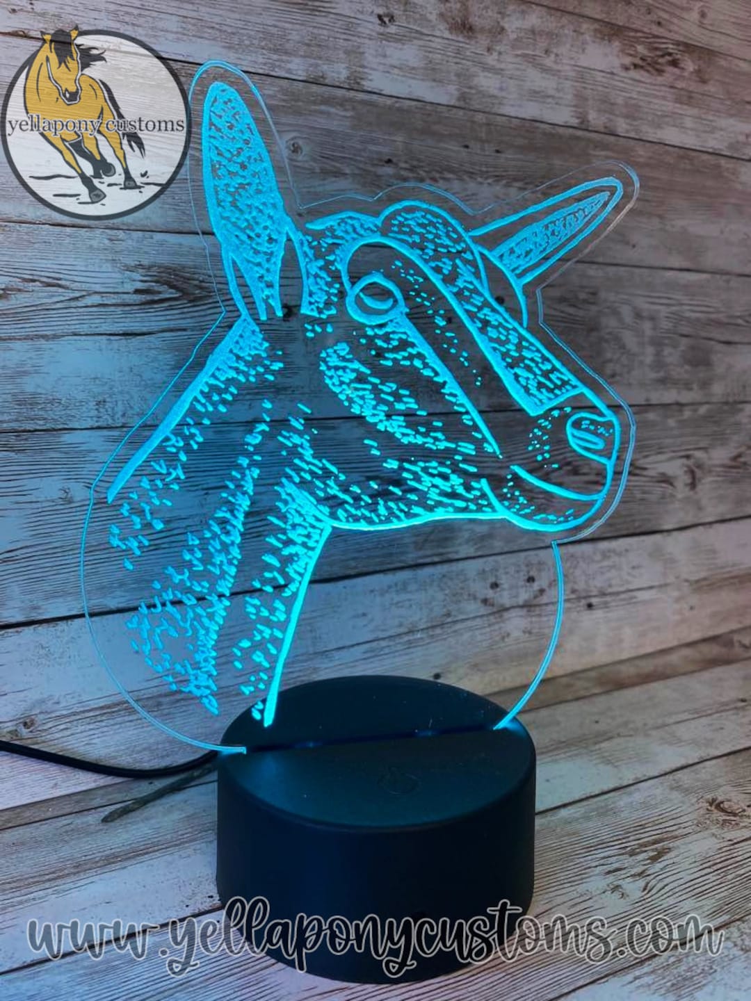 Custom Alpine Dairy Goat LED Light Remote Control Color Changing Night ...