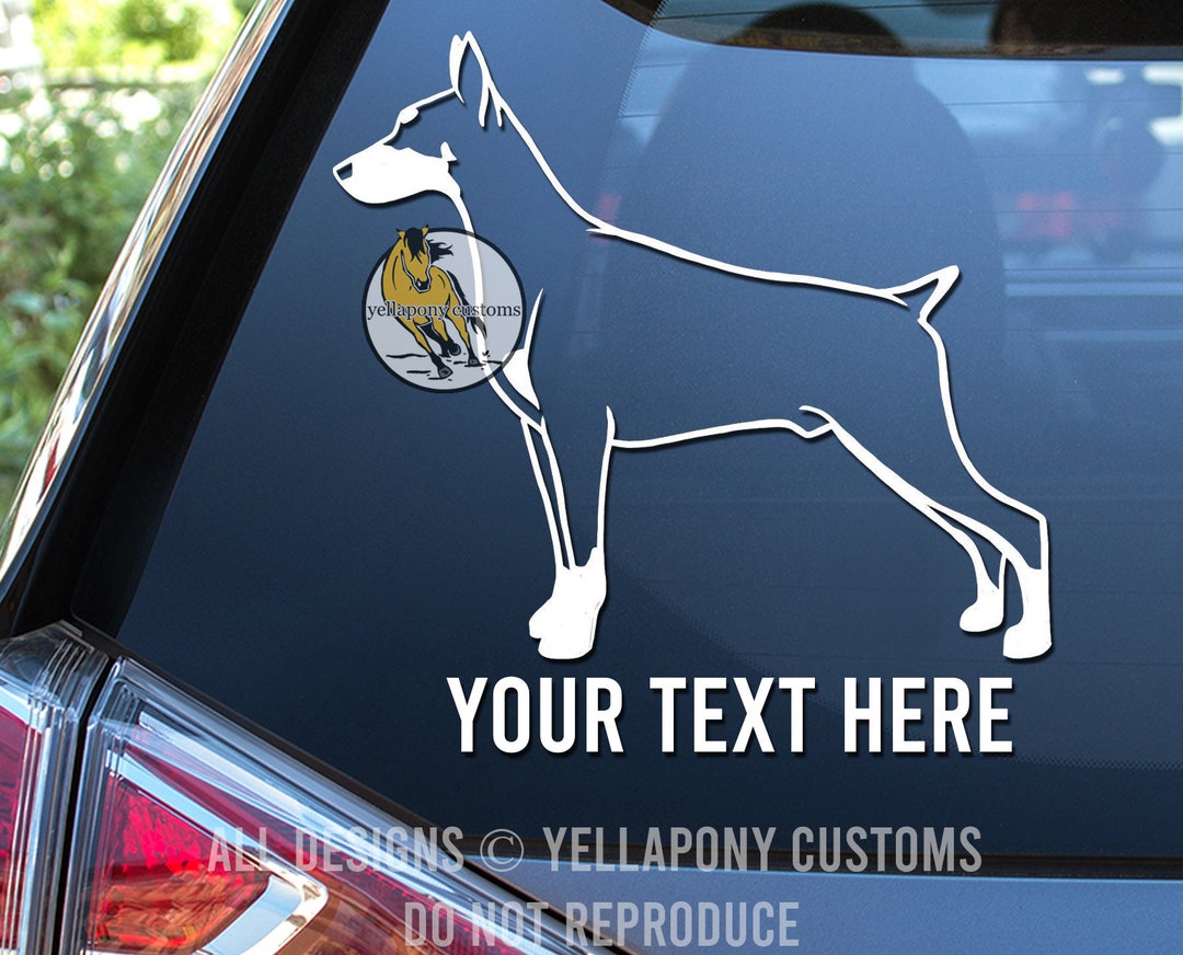 Doberman Pinscher Decal | High Quality Vinyl Window Decal for Dog ...