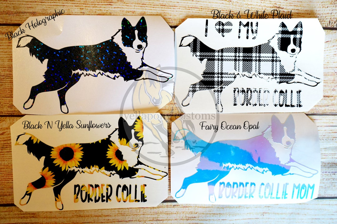Border Collie Dog Decal for Car Window, Custom Border Collie Sticker ...