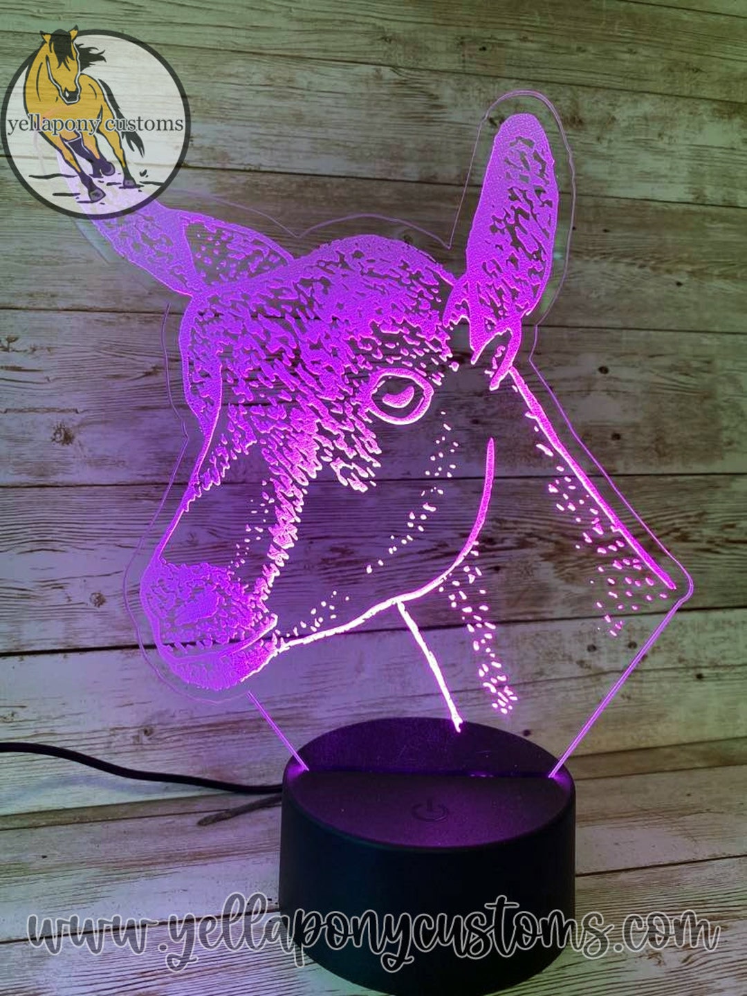 Custom Toggenburg Dairy Goat LED Light Remote Control Color Changing ...