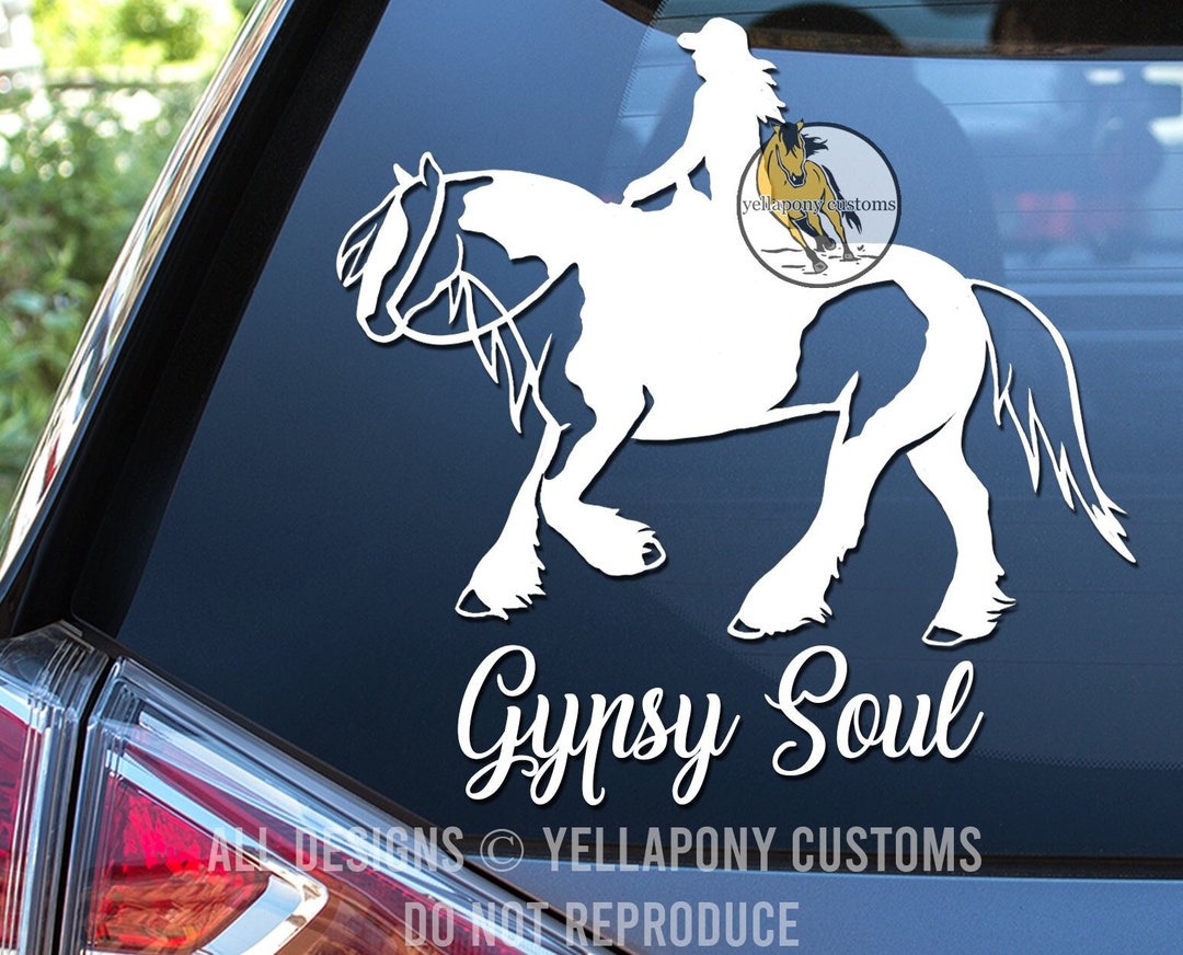 Gypsy Vanner Horse Decal | High Quality Unique Window Sticker for Horse ...