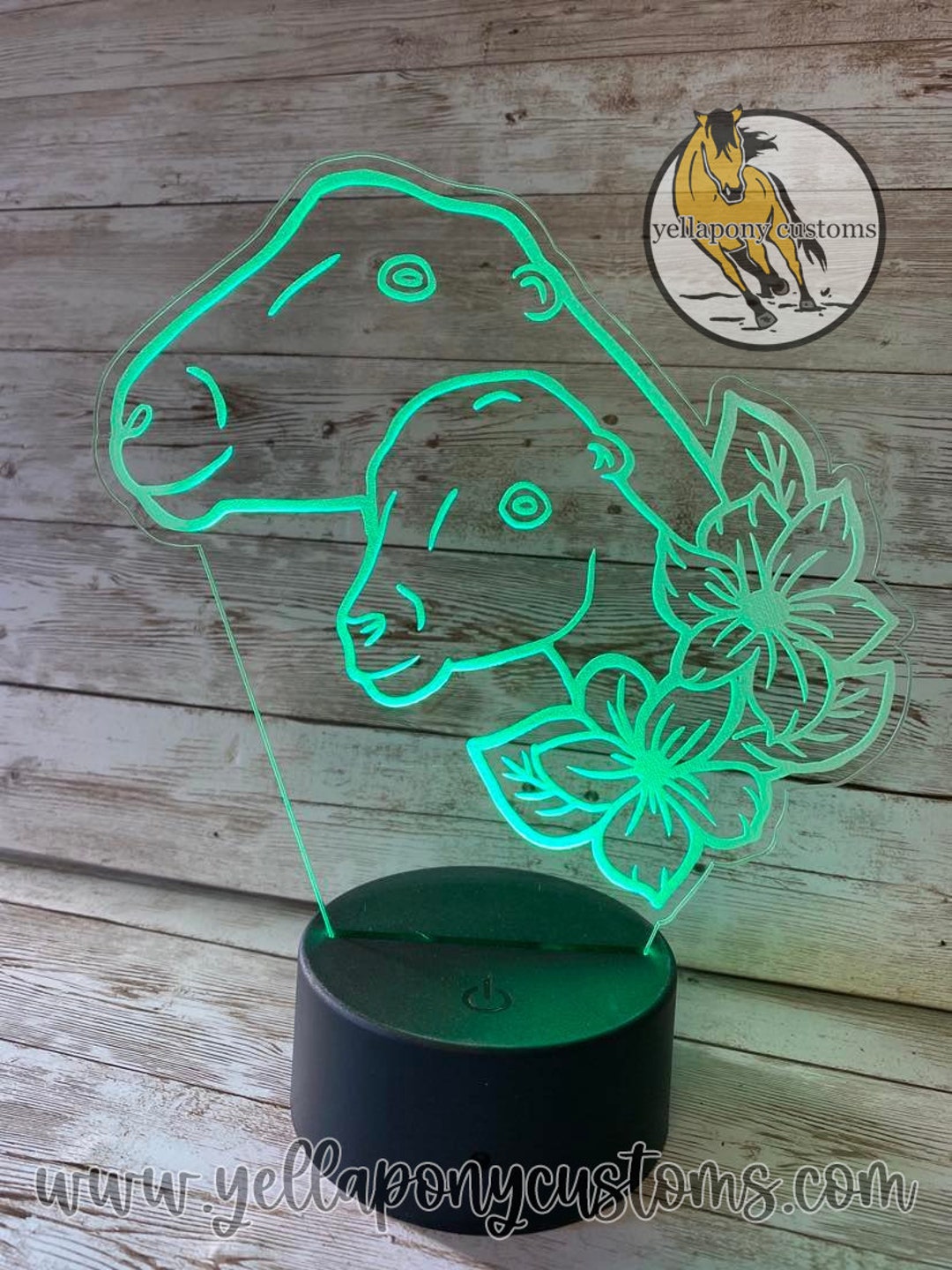 Personalized Lamancha Goat LED Night Light Gift for Goat Lover Floral ...