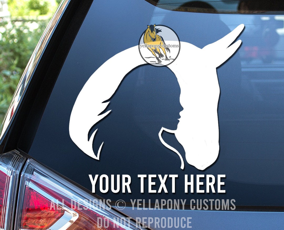 Mule & Girl Decal, Vinyl Window Decal for Mule Lover, Mule Decal, Mule ...