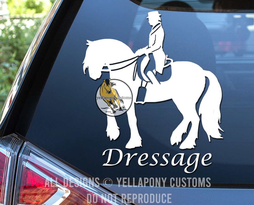 Dressage | High Quality Vinyl Window Decal for Horse Lovers | Friesian ...