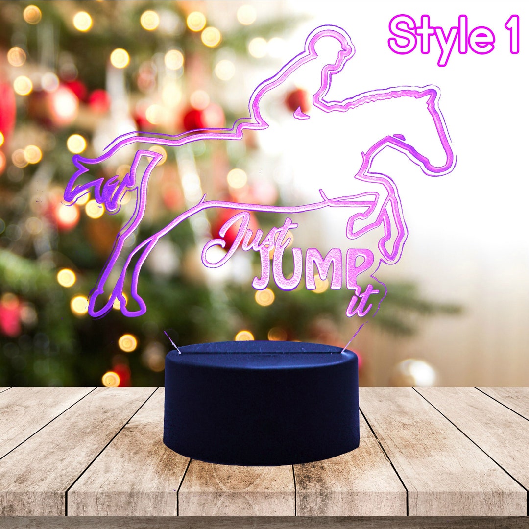 English Jumping Horse LED Light Personalized to Your Name, Night Light ...
