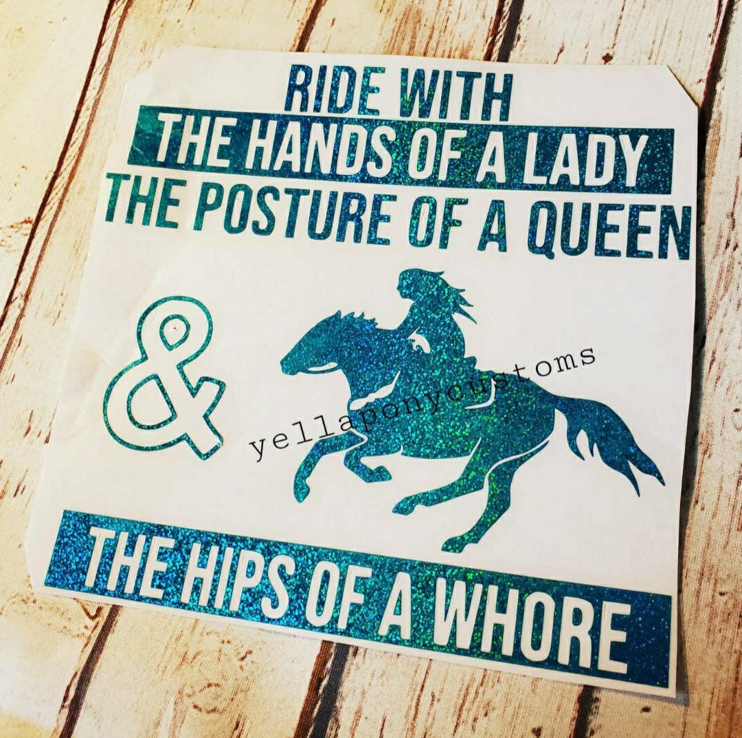 Custom Funny Horse Riding Western English Rodeo Equestrian Equine Car ...