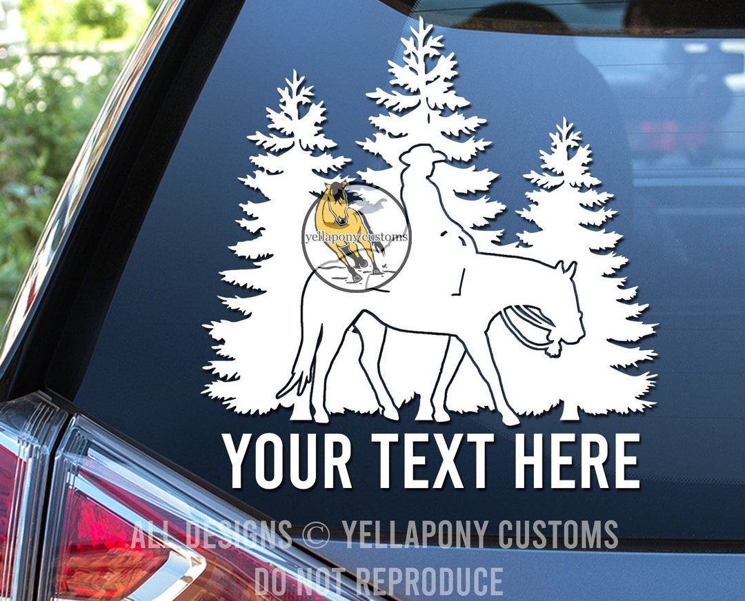Trail Riding Horse Decal | High Quality Unique Window Sticker for Horse ...