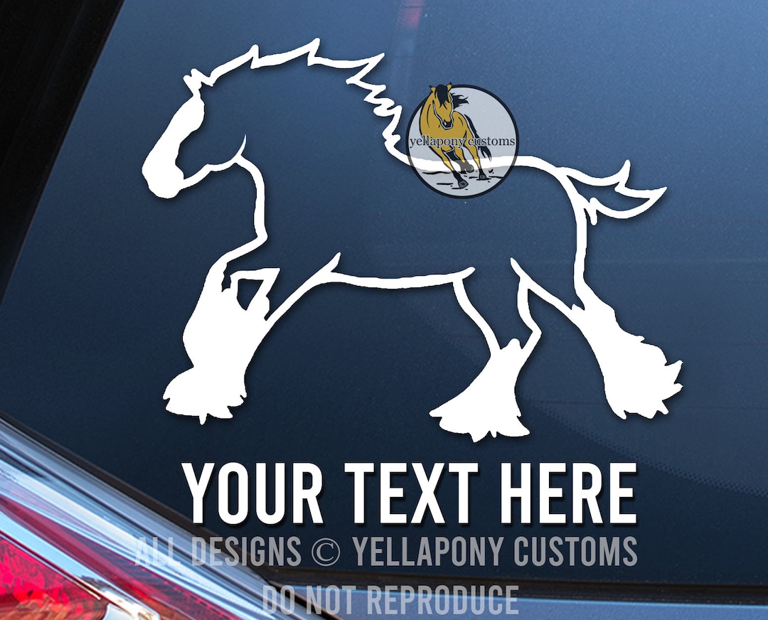 Clydesdale Draft Horse Decal, High Quality Vinyl Clydesdale Window ...