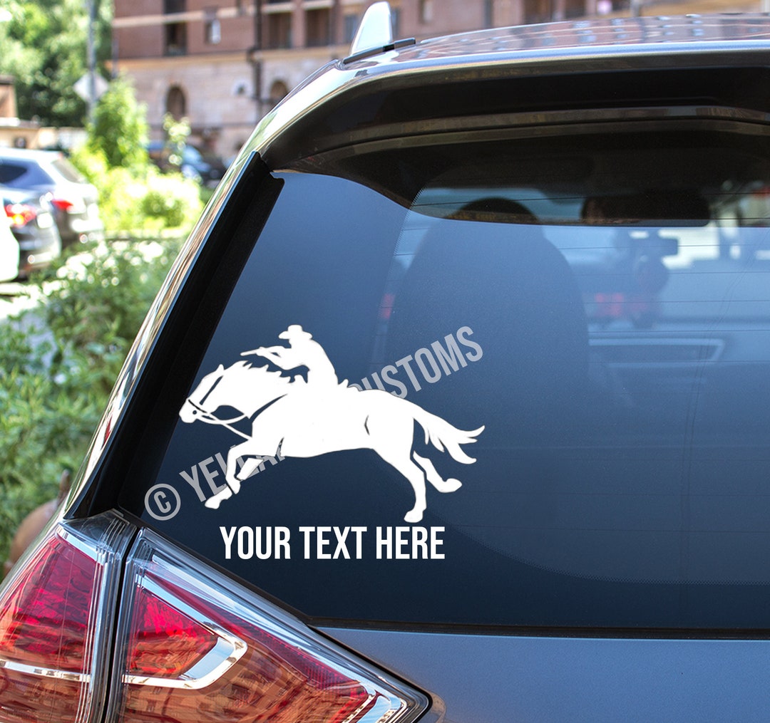 Mounted Shooting Action Shooter Western Horse Decal, High Quality ...