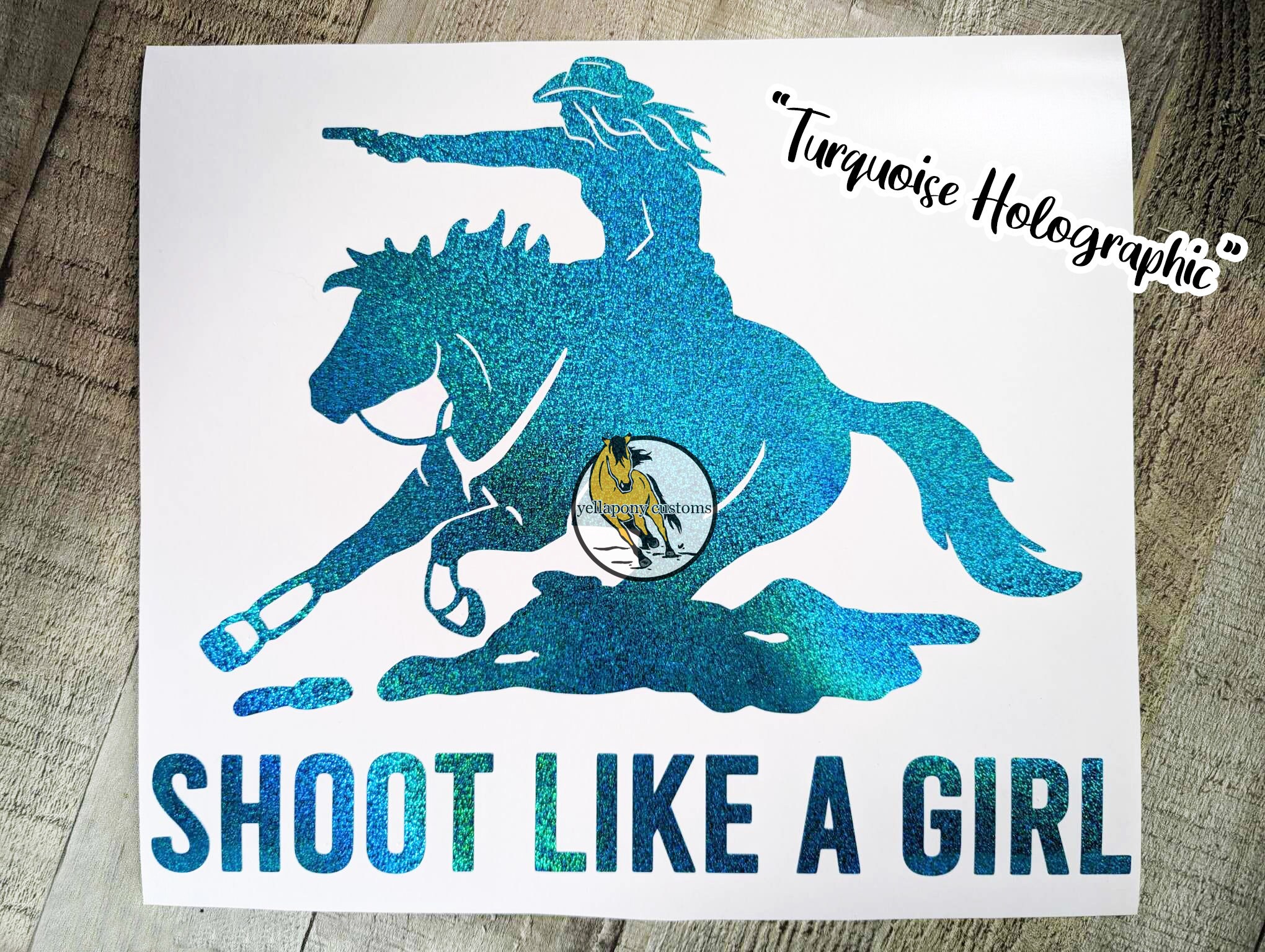 Mounted Shooting Decal, Man or Woman Mounted Shooting Horse Sticker ...