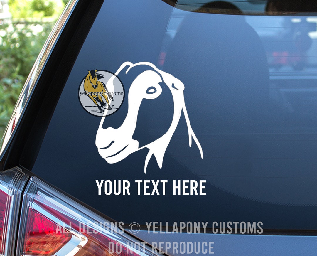 Custom Lamancha Dairy Farm Goat Head Car/truck/trailer Decal Sticker - Etsy