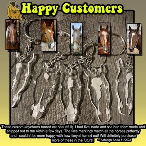 The ORIGINAL Horse Facial Marking Keepsake Keychain or Earrings, Custom ...