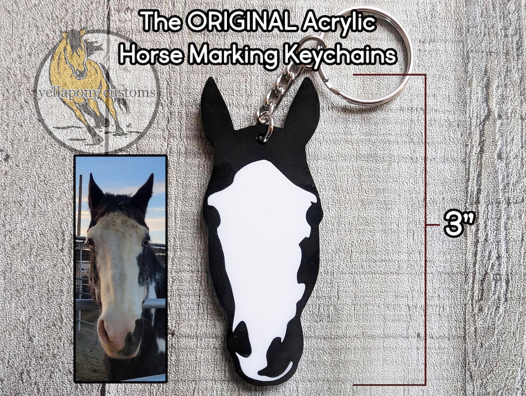 The ORIGINAL Horse Facial Marking Keepsake Keychain Matching Decal ...