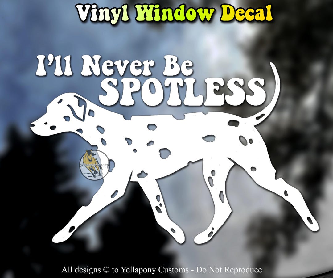 Dalmatian Dog Vinyl Decal for Dog Lover, Custom Dalmatian Vinyl Sticker ...
