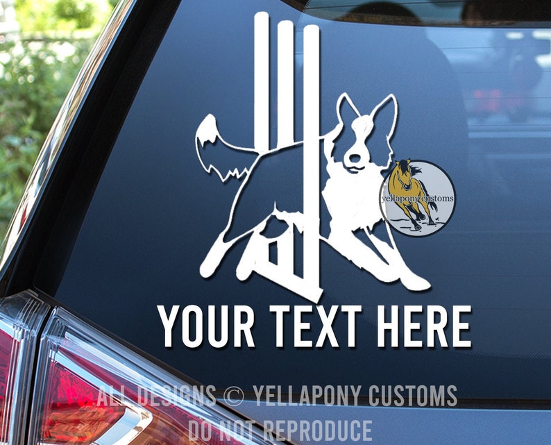 Agility Dog Decal, Border Collie Decal, High Quality Vinyl Decal for ...