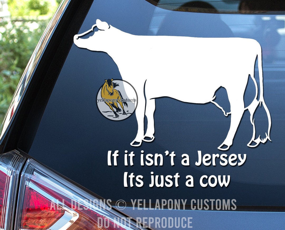 Dairy Cow Permanent Vinyl Window Decal for Car, Truck, Tack Trunk ...