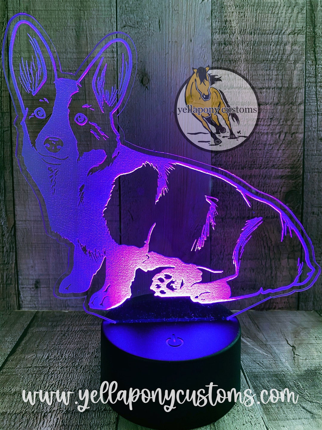 Personalized Welsh Corgi Dog LED Color Changing Night Light, Corgi Gift ...