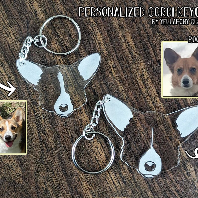 Corgi Keychain - Etsy