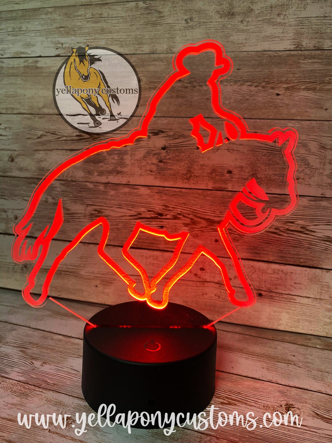 Personalized Ranch Riding LED Horse Light Gift for Cowboy or Cowgirl ...