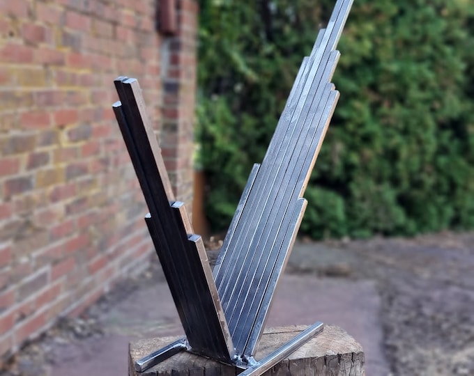 Star Burst Metal Art Deco Sculpture Modern Minimalist Asymmetrical Sun ...