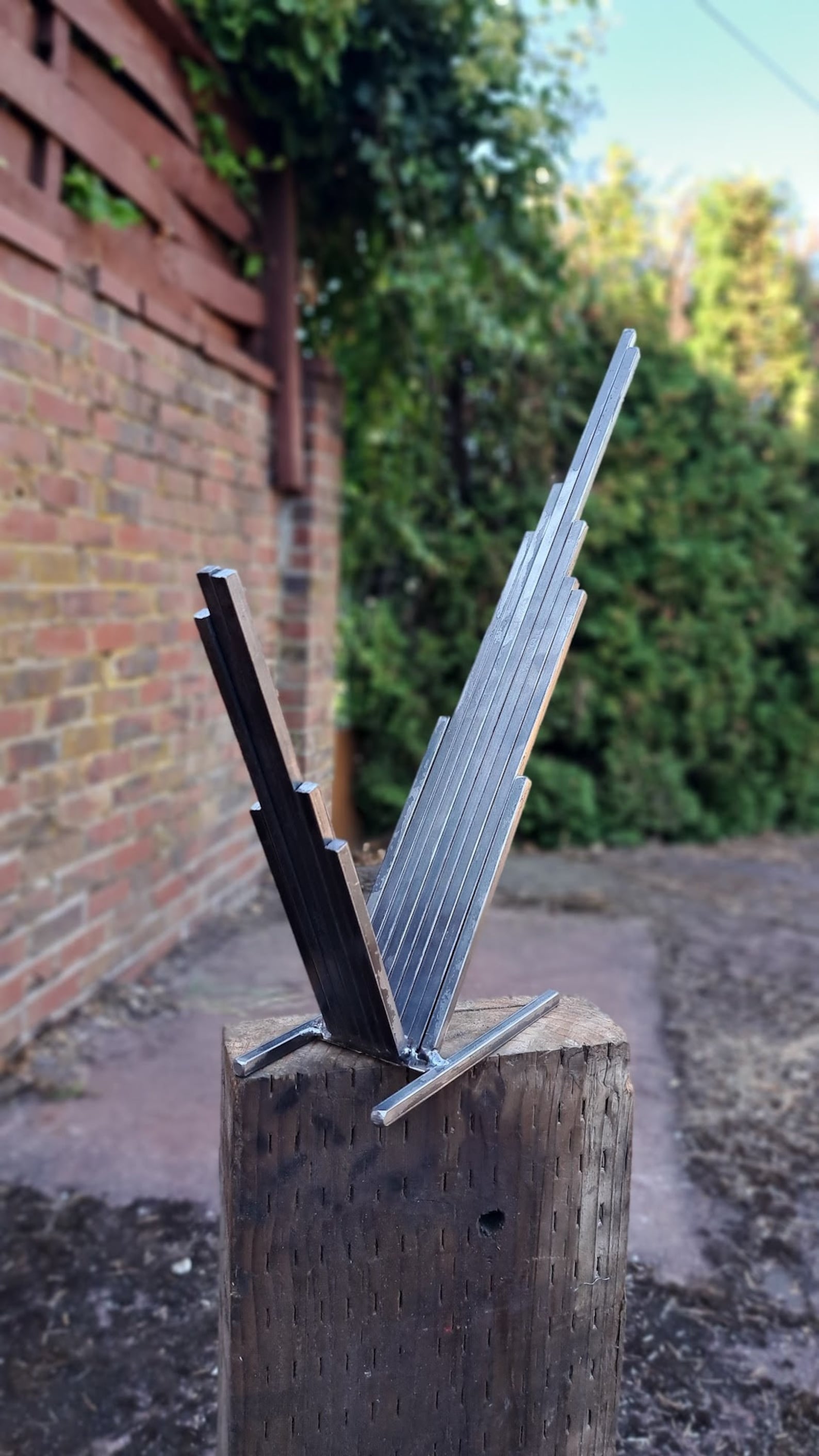 Star Burst Metal Art Deco Sculpture Modern Minimalist Asymmetrical Sun ...