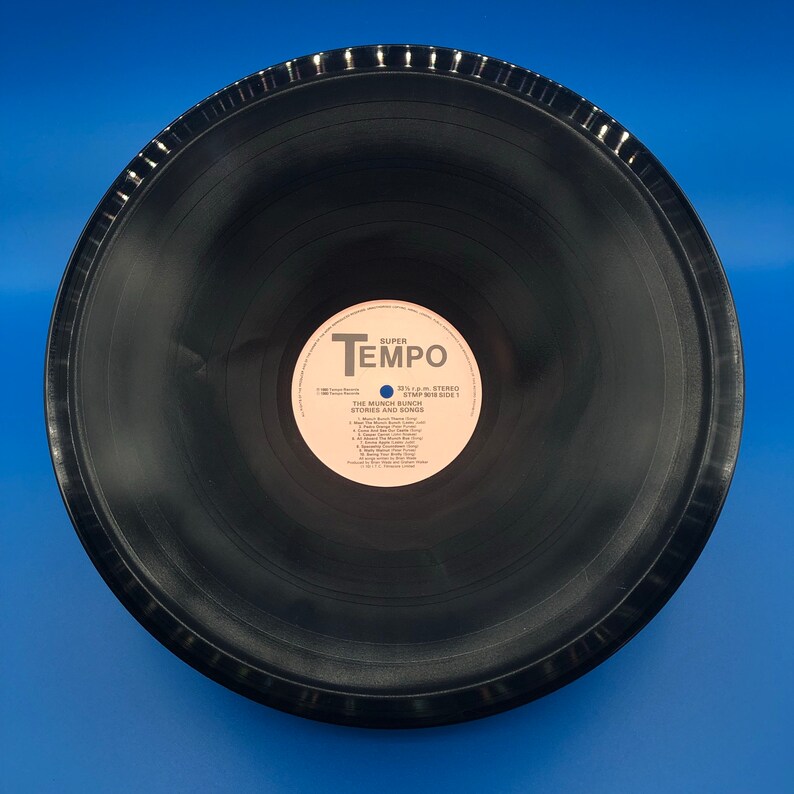 12" Vinyl LP Bowl (stretched) - 'the Munch Bunch Stories and Songs ...