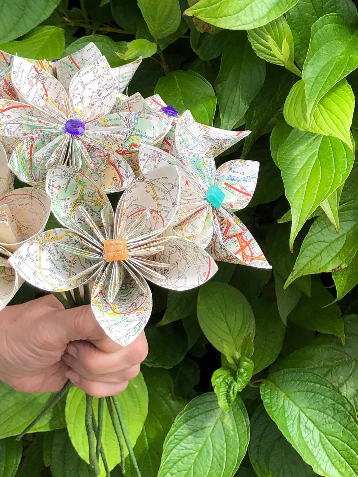 DIY Origami Flower Kit , Craft Kit , Origami , Upcycling , Paper Flower ...